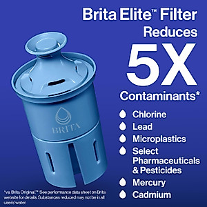 Brita Elite Water Filter Replacements for Pitchers and Dispensers, Reduces 99% of Lead from Tap Water, Lasts 6 Months, 2 Count