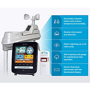 AcuRite Iris (5-in-1) Professional Weather Station with LCD Display and Lightning Detection