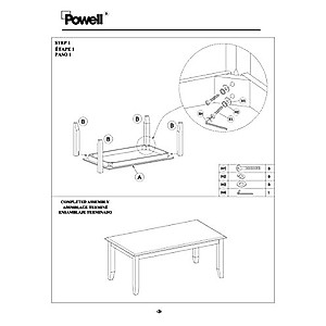 Powell Furniture Jane 5 Piece Dining Set, White