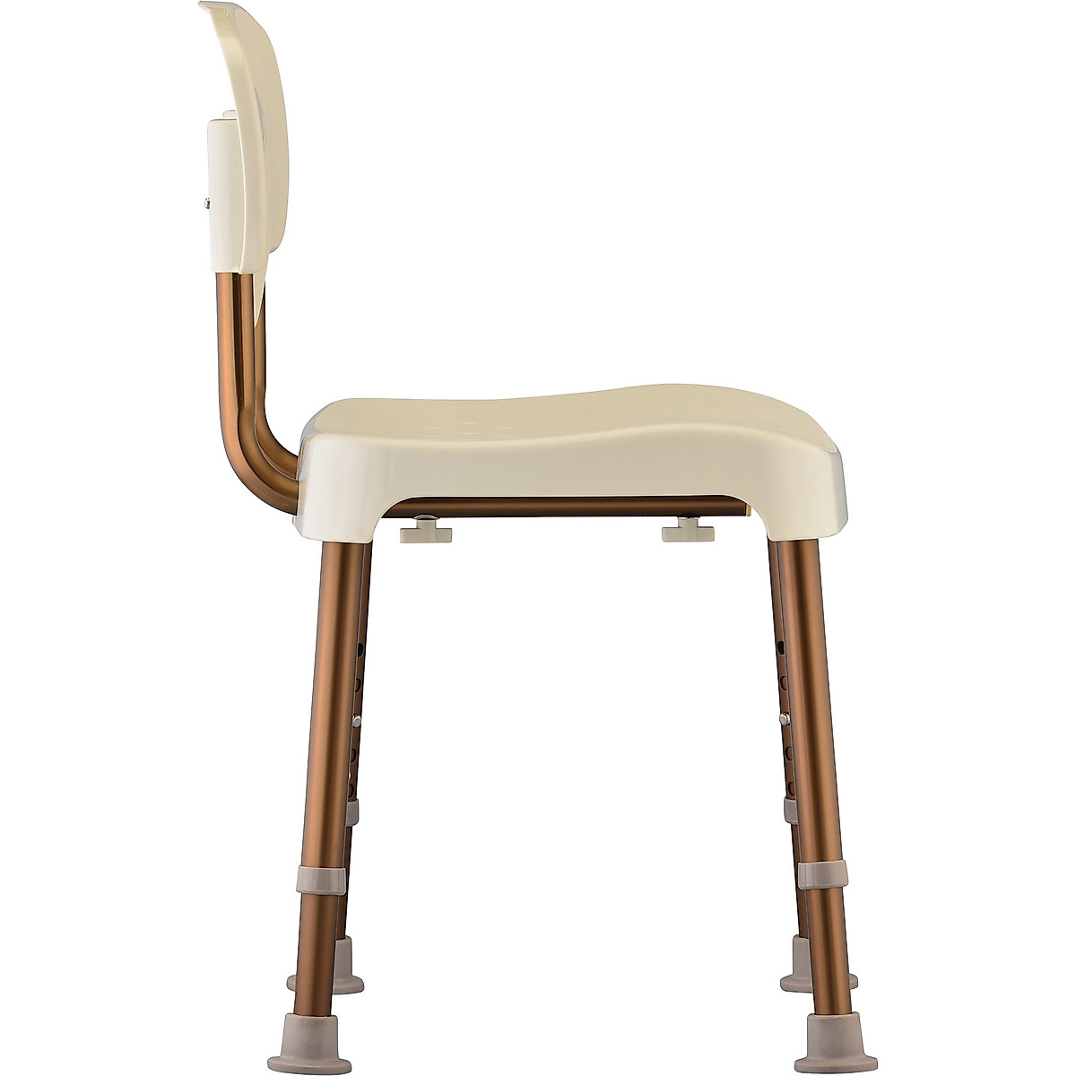 NOVA Medical Products Bariatric Shower and Bath Chair with Back, Heavy Duty 500 lb. Weight Capacity, White, 1 Count (Pack of 1)