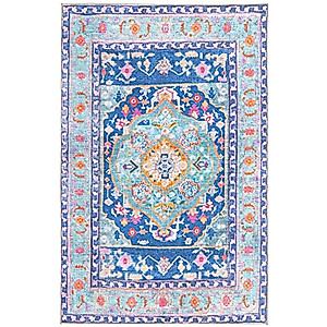 Rugs.com Timeless Collection Rug – 6' x 9' Blue Flatweave Rug Perfect for Bedrooms, Dining Rooms, Living Rooms