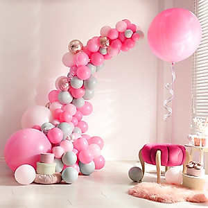 600 Pcs Pink Balloons Different Sizes Latex Balloons 18/10/ 5 Inch Gradient Pink and White Balloons DIY Balloon Arch Garland Kit for Wedding Bridal Shower Engagement Party