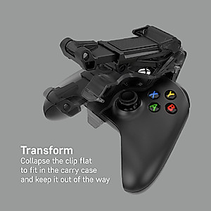 OtterBox Mobile Gaming Clip for Xbox One, Xbox Series X|S, Xbox Elite Series 2, and Xbox Core Wireless Controllers - (BLACK/GREY)