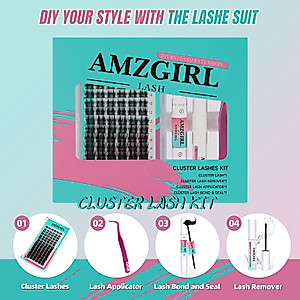 Lash Extensions Kits 84 Pcs Lash Clusters With Lash Glue, Remover, Eyelash Clusters Tweezer For Beginner Diy Individual Lash Extension At Home Easy To Apply(Blushing)