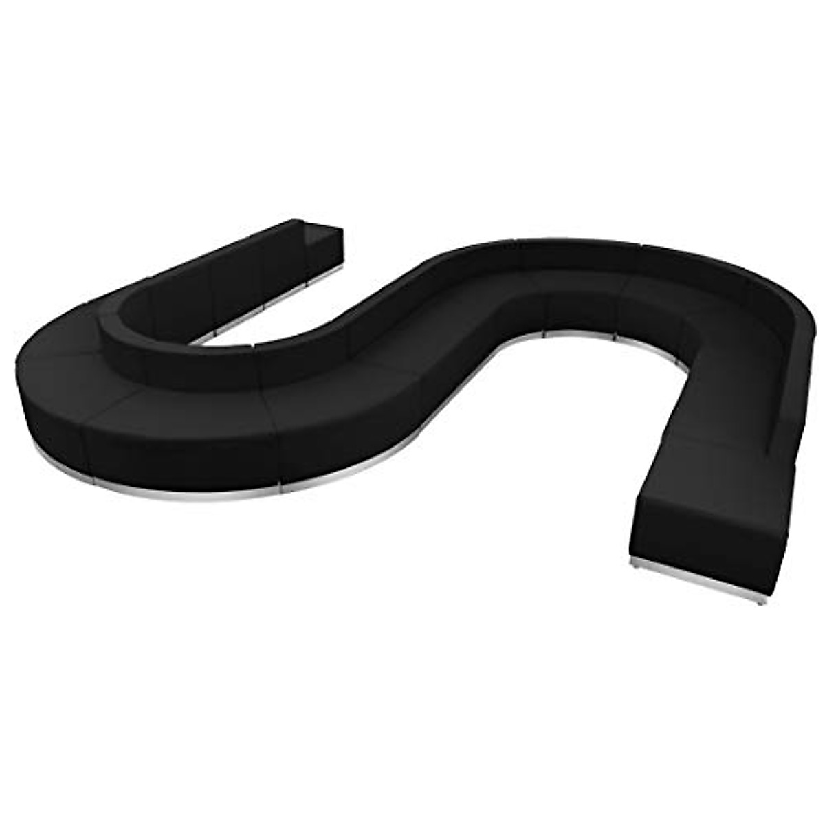 Flash Furniture HERCULES Alon Series Black LeatherSoft Reception Configuration, 15 Pieces