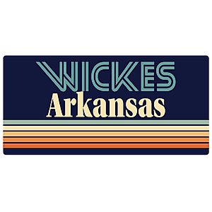 Wickes Arkansas 5 x 2.5-Inch Fridge Magnet Retro Design