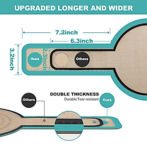 Silicone Bread Sling Dutch Oven - Best Japan Silicone. Non-Stick & Easy Clean Reusable Silicone Bread Baking Mat. With Extra Long Handles Bread Baking Sheet Liner, 2 Aqua Sky Set Transferable Dough