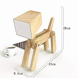 HROOME Cool Decorative Reading Floor Lamp and Cute Dog Lamp - Wood