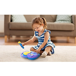 eKids Ms Rachel Karaoke Microphone with Boombox for Fans of Toddler Toys, Kids Karaoke Machine with Built in Music