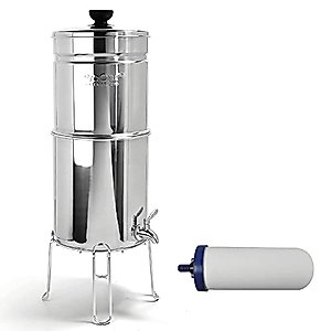 ProOne Big+ Stainless-Steel Gravity Water Filter System, 3-Gallon Water Capacity, Countertop Water Dispenser for Home, Camping, and Travel