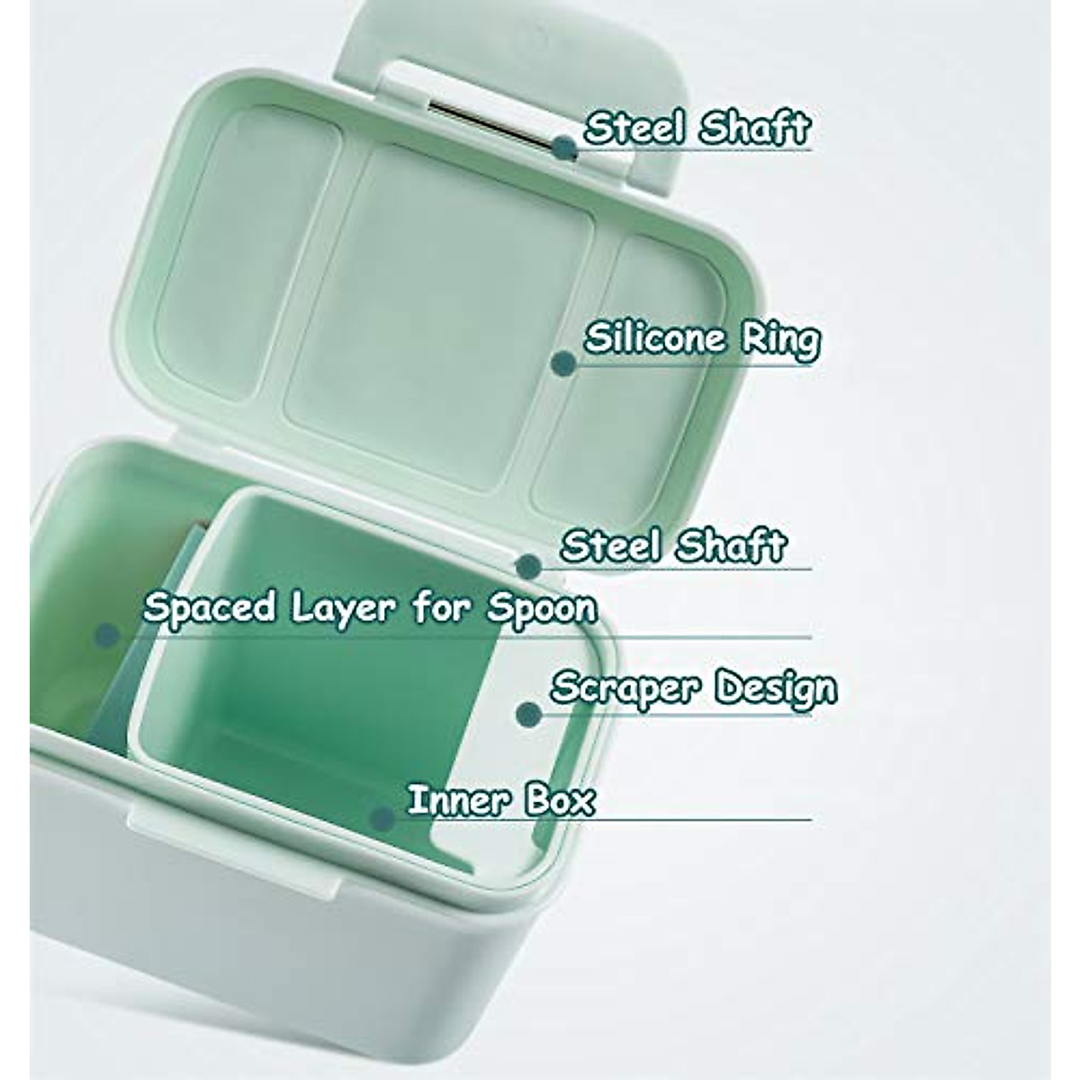 Formula Dispenser with Scoop Milk Powder Formula Containers for Travel Baby Food Storage and Snack Cup for Outdoor Activities On-The-Go Green(Outer Box Capacity: 0.92 LB(420 g))