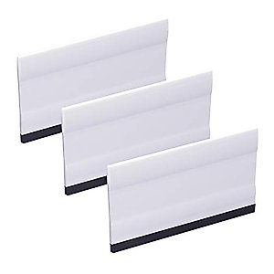 AHCHAY 3-inch Screen Printing Squeegee with Soft Rubber, Tiny Flexible Block Scraper for Car Mirror, Vehicle Side Rear Glass, Removing Water and Rain, Pack of 3