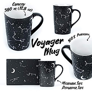 Rogue + Wolf Halloween Mug Witch Voyager Tall Coffee Ghost Mug Decor Spooky Gifts Cool Mugs for Women & Men Goth Tea Creepy Kawaii Wiccan Hocus Pocus Astrology Witchcraft Supplies - 12.8 oz / 380ml