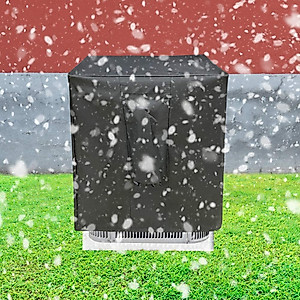 QEES Central Air Conditioner Cover AC Cover Mini Fridge Cover for Outdoor Protection - Water and Weather Resistant, Lightweight Material, for Outside Units Covers（L: 32x32x36）