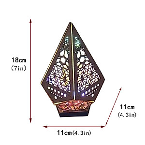 Colorful 3D Projection Hollow Lamp, Large Floor Lamp Led Colorful Diamond Lights, Bohemian Floor Decorative Lamp, Night Decorative LED Light for Living Room Home Decor Modern Floor Lamp