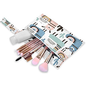 AUUXVA 2pcs Wet Dry Bags Waterproof Tropical Cactus Llama Alpaca Cloth Diaper Bag Reusable with Two Zippered Pockets Travel Beach Pool Daycare Items Yoga Gym Washable Bag for Swimsuits Wet Clothes