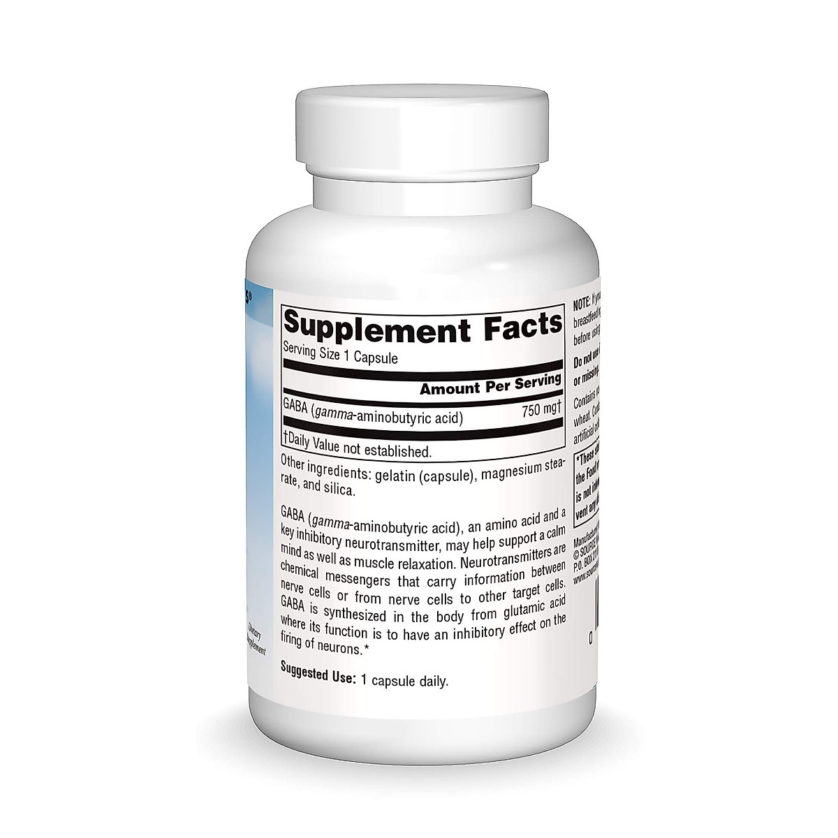 Source Naturals Serene Science GABA, for a Calm Mind, 750mg - 45 Capsules