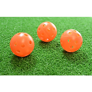 PrideSports Golf PAWB5612 Orange Perforated Practice Balls,12 pcs