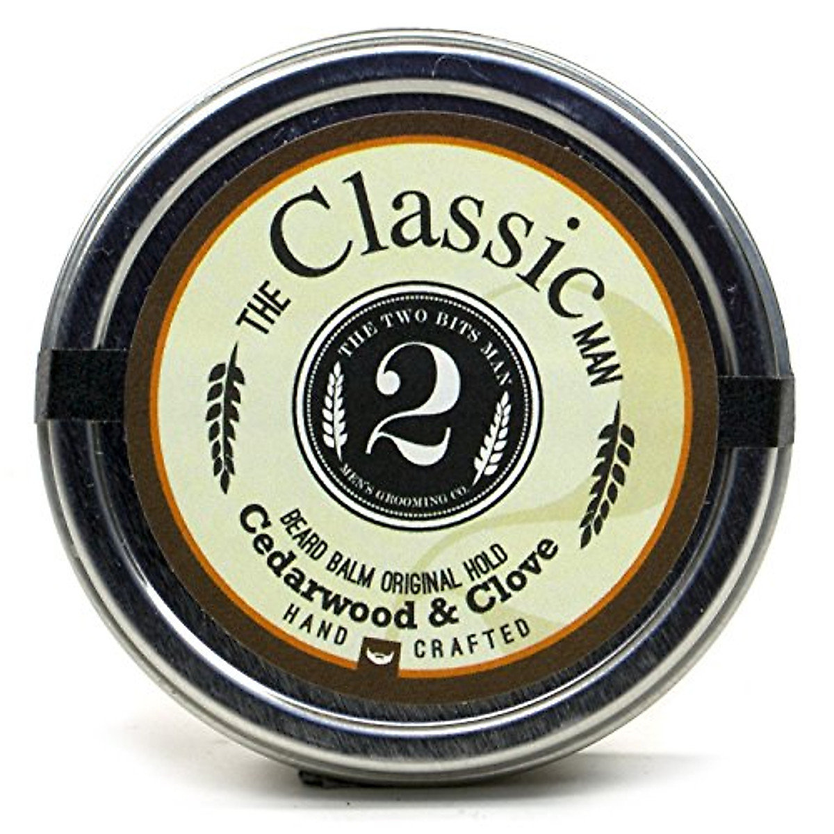 The Classic Man Beard Balm- Cedarwood and Clove - Essential Oil Scented Beard Conditioner and Styling Balm by The 2Bits Man (2 oz.)
