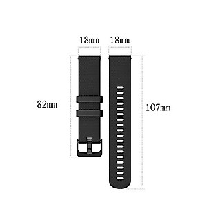 Anrir for Garmin Vivoactive 4S Watch Band,18mm Silicone Band for Vivomove 3S 39mm/Venu 2S/Forerunner 255s, Fossil Women's Gen 6/5E 42mm, Fossil Q Venture Gen 4 HR, Fossil Women's Sport 41mm-Pink