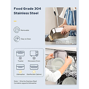 YISSVIC Electric Food Heater for Car and Truck,Portable Food Warmer Heater for Work 3in1 for 12V 24V 110V Heated Lunch Box with Removable Container and Bag