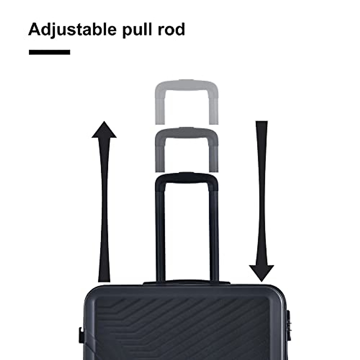 Troyesko Hard Shell Luggage Sets Clearance Travel Suitcases with Wheels Lightweight Durable ABS Unisex Adults Carry on Luggage Maletas De Viaje with TSA Lock 3-Piece 20/24/28 Black Local Warehouse