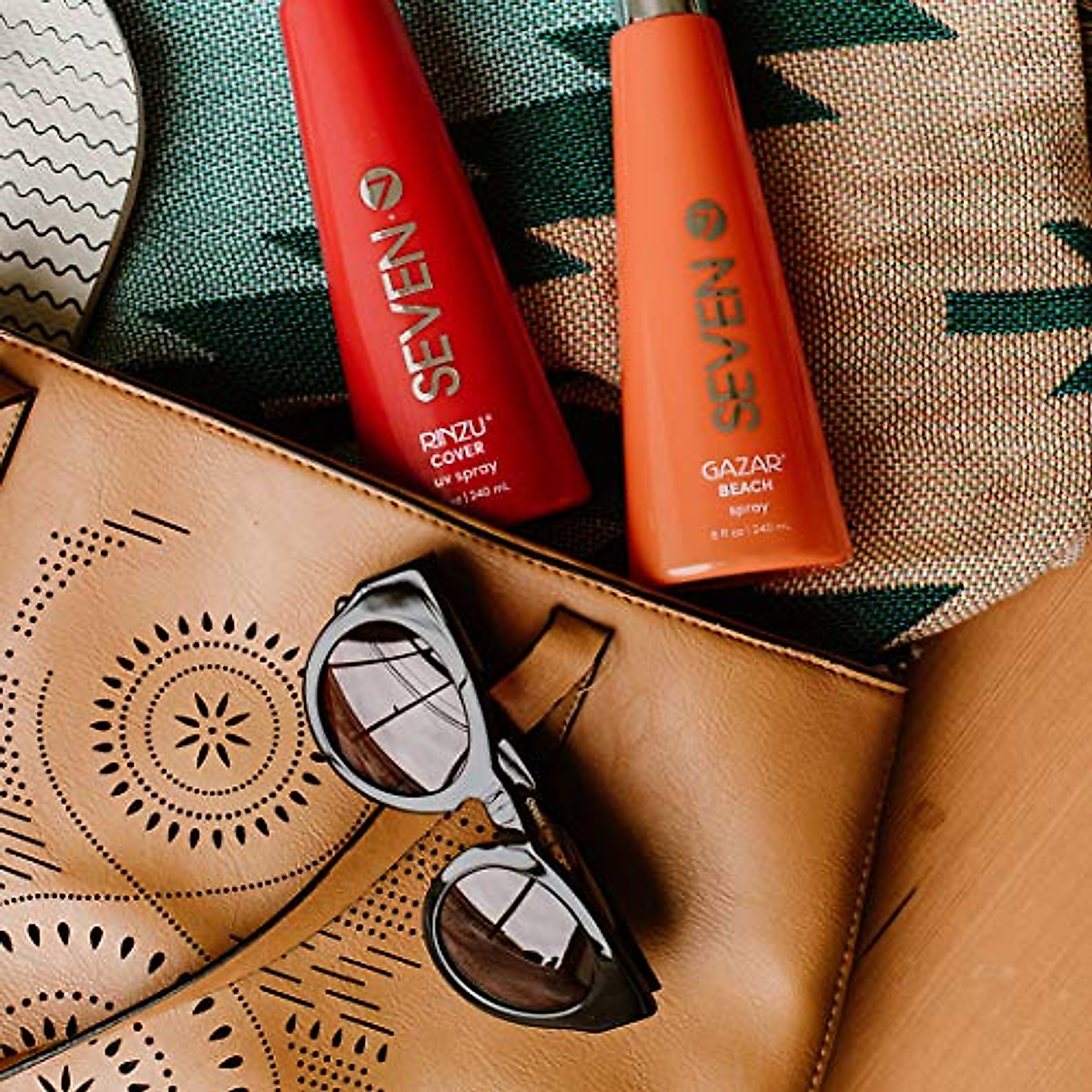 SEVEN Rinzu COVER uv spray, anti-fade sun protection for your hair, 8 fl. oz.