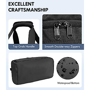 Gym Bag for Men Women, Foldable Travel Duffel Bags with Shoe Compartment & Wet Pocket, Lightweight Weekender Overnight Duffle Bag, Water Resistant Workout Sports Bag, Black