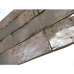 3x12 Palermo Collection Smoke Gray Glazed Ceramic Tile Backsplash Wall Bath (1SF, 4pcs)