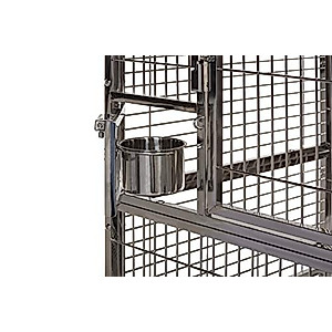 Prevue Pet Products Large Stainless Steel Play Top Bird Cage, Rust Resistant Metal Cage for Birds with Rooftop Ladder and Playtop