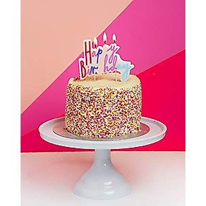Talking Tables Purple and Pink Happy Birthday Candles Cake Topper | Pastel Party Decorations for Girls Party, Kids, Adults