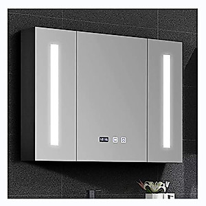 BDDIE Smart Bathroom Mirror Cabinet | Closet | Solid Wood Bathroom Mirror Anti-Fog Vanity Mirror | with Storage Compartment