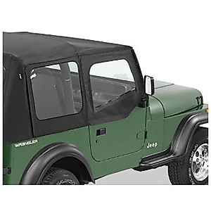 Bestop 53120-15 Black Denim Fabric Replacement Upper Door Skin Set for 88-95 Wrangler YJ