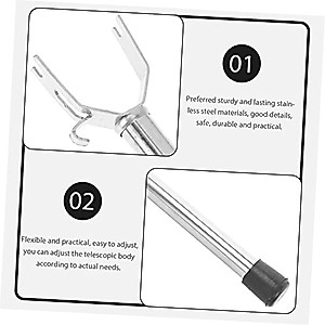 Housoutil Clothes Rail Retractil De Drying Rack Clothing Clothesline Pole for Outside Clothes Reaching Rods Retractable Clothesline Prop Clothesline Prop Hooks Drying Clothes