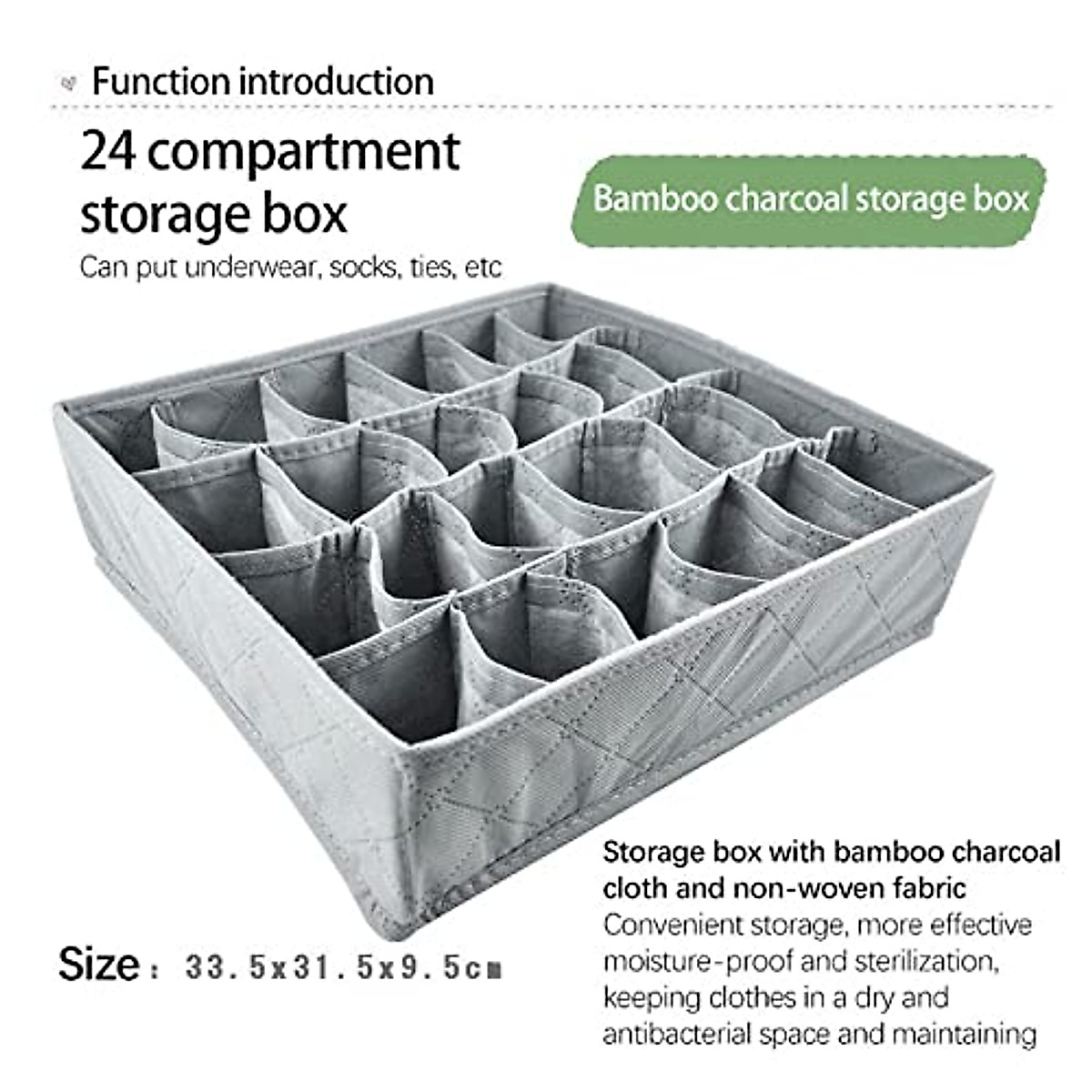 Kmonabie Organizer Drawers Storage Clothes, 3 Pack Closet Underwear Organizer Drawer Divide For Underwear Bras Socks Ties