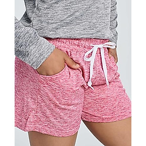 Real Essentials 4 Pack: Girls Active Athletic Performance Dry Fit Short Running Sports Shorts Soccer Tennis Summer Basketball Lounge Casual Sleep Bottoms Gym Workout Kids Dolphin - ST 2,M (10-12)