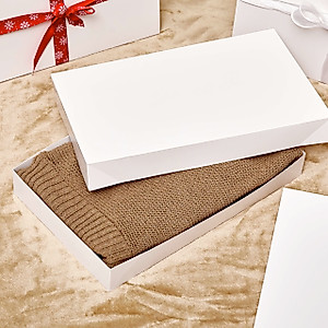 SUNCOLOR 12 Pack 15" White Large Gift Boxes With Lids For Clothes Presents