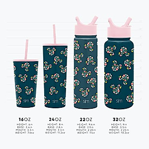 Simple Modern Disney Insulated Tumbler Cup with Flip Lid and Straw Lid | Gifts for Women Men Reusable Stainless Steel Water Bottle Travel Mug | Classic Collection | 24oz Minnie Mouse Starry Sky