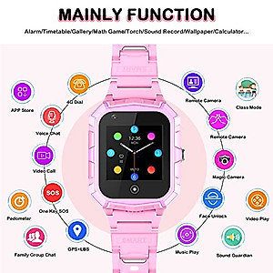 OKYUK Kids Smart Watches Boys Girls Ages 3-15 Kids GPS Tracker Waterproof 1.3 Touchscreen Watch with SIM Card SOS Two Way Call Voice Chat Christmas Birthday Gift for 3-15 Year Old Boys Girls