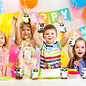 8 Pieces Mini Stuffed Owl Plush Toy 3.2 Inch Soft Owl Stuffed Animal Gray Snowy Owl Plush White Owl Decor for Christmas Holiday Hanging Ornaments Birthday Party Presents