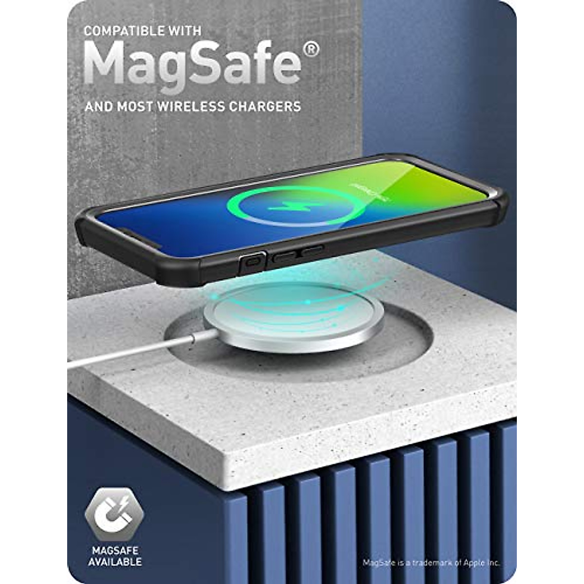 i-Blason Ares Series Designed for iPhone 12 Mini Case (2020), Dual Layer Rugged Clear Bumper Case with Built-in Screen Protector (Black)