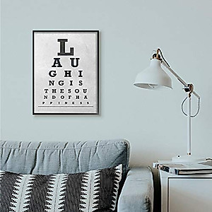 Stupell Industries Eye Chart Family Home Inspirational Word Black And White Design XXL Framed Giclee Texturized Art by AD Graphics Studio, 24 x 1.5 x 30, Multi-Color