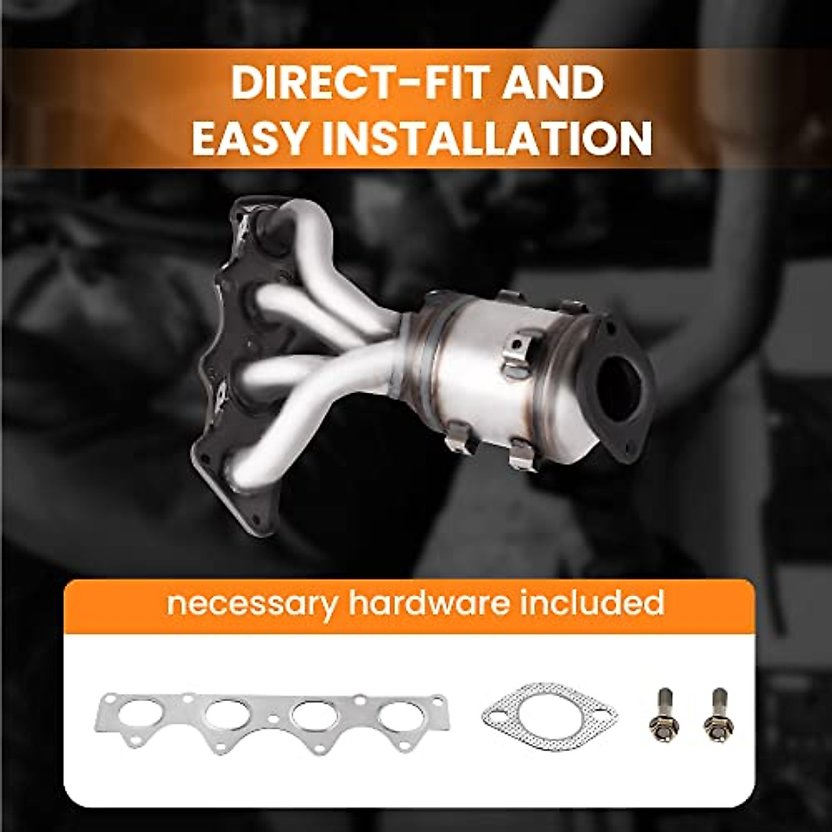 maXpeedingrods Exhaust Manifold Catalytic Converter for Hyundai Accent for Kia Rio Soul 2012 2013 2014 2015 2016 2017, Direct-Fit,EPA Compliant,w/Gasket Bolts