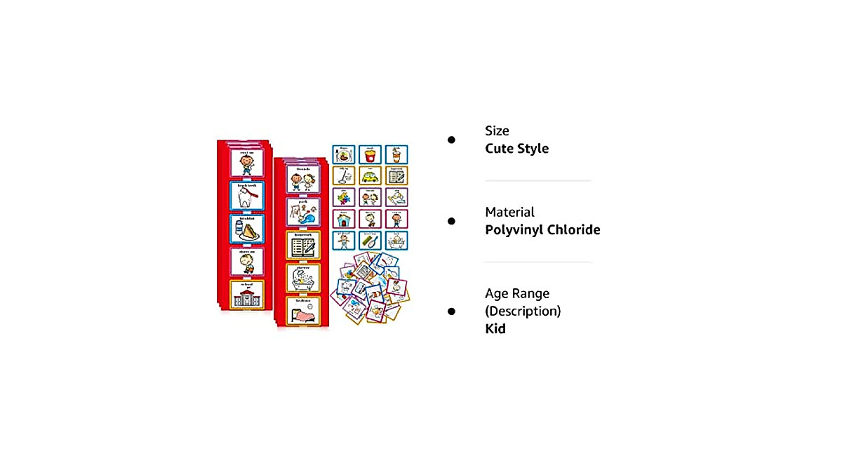 Visual Schedule Cards for Kids - 35 Piece Routine Chart for Autism