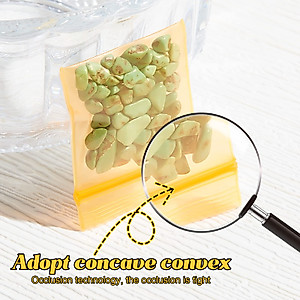 400 Pcs Small Plastic Bags- 7 MIL Thick, Mini Plastic Seal Jewelry Earrings Coin Candy Bags, Resealable Strong Poly Baggies for Travel, Storage, Packaging Shipping (Blue, Red, Orange, Pink)