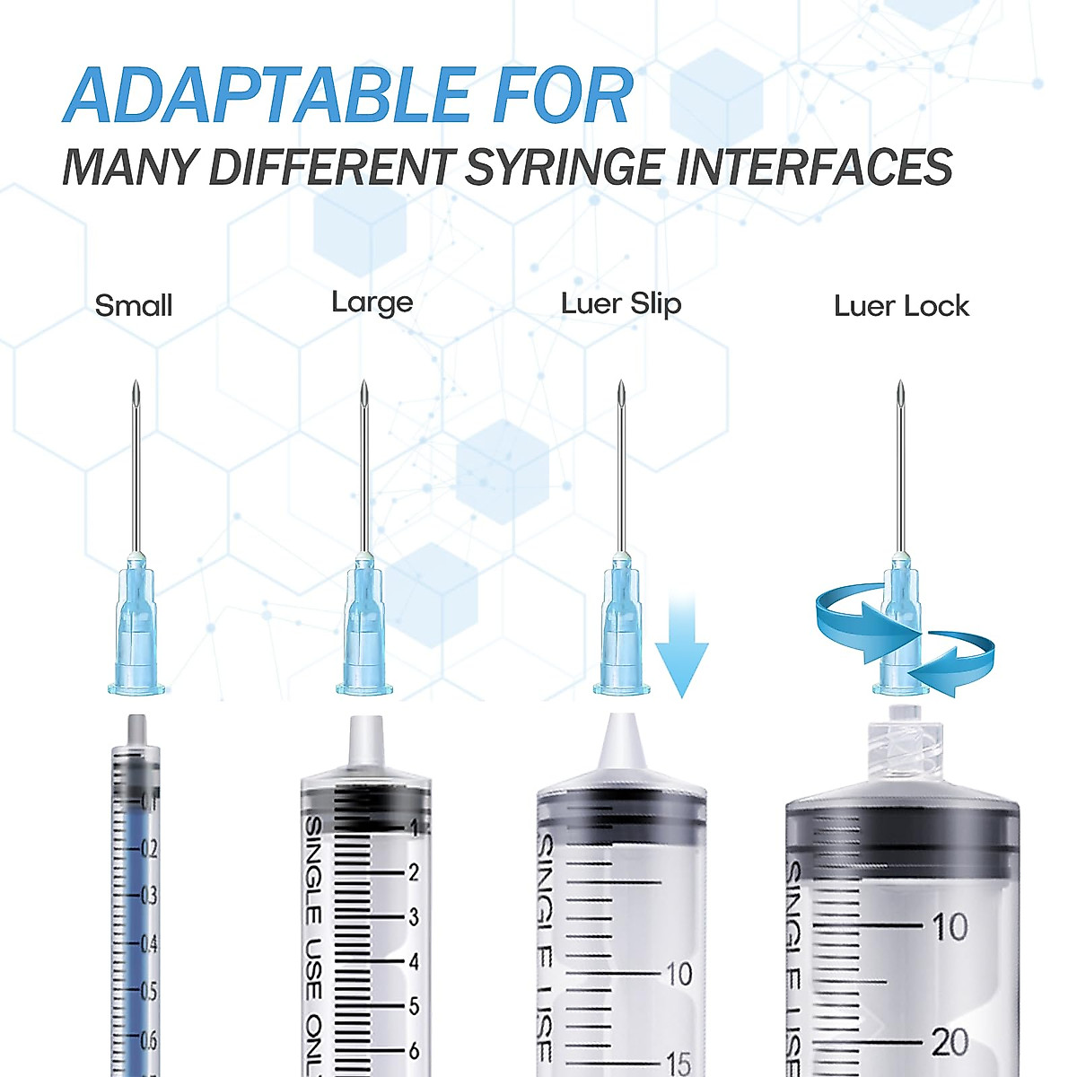 100Pack 23 Gauge 1 Inch 25MM Sterile Disposable Injection Needle for Lab Industrial Measuring, Refilling Inks, Plant and Crafts, Individually Wrapped