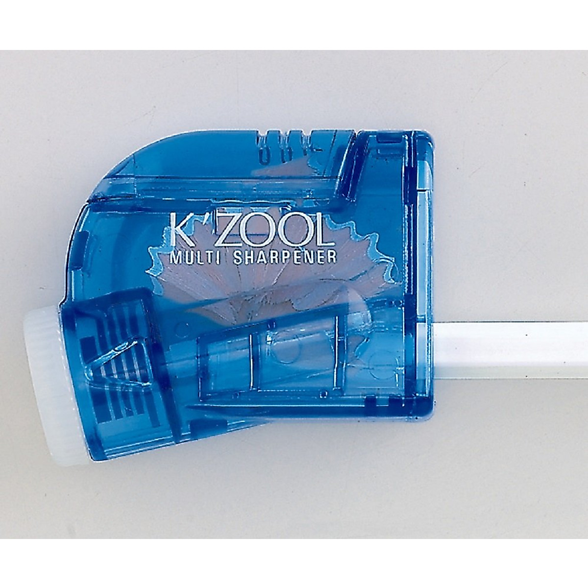 Kutsuwa STAD Angle Adjustable Pencil Sharpener K'ZOOL, Transparent Blue (RS007BL)