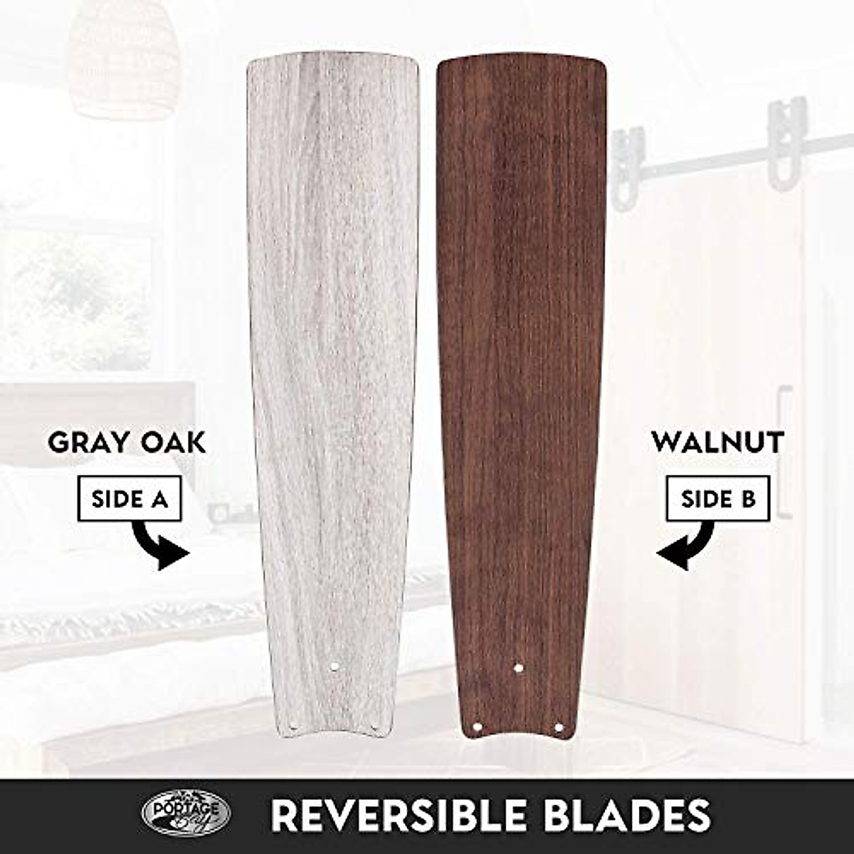 Portage Bay 51453 Madrona Ceiling Fan, 52, Gun Metal