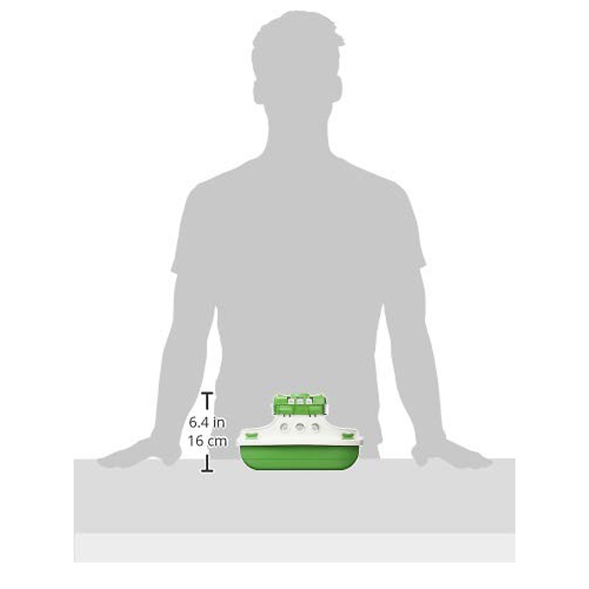 Green Toys Ferry Boat, Green/White CB - Pretend Play, Motor Skills, Kids Bath Toy Floating Vehicle. No BPA, phthalates, PVC. Dishwasher Safe, Recycled Plastic, Made in USA.