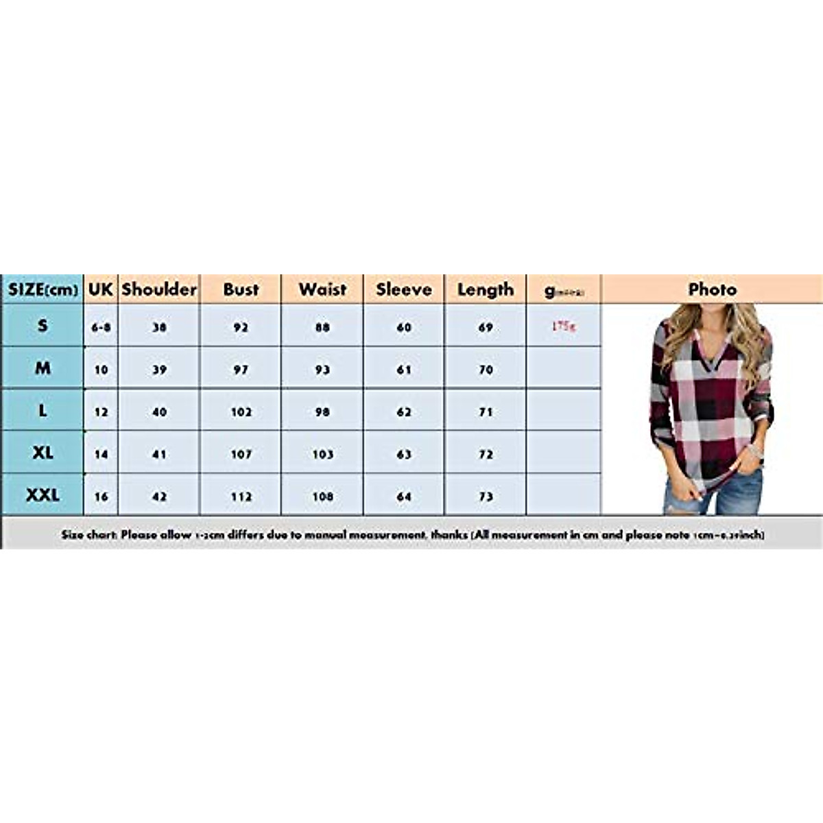 Andongnywell Womens Casual lace Plaid V Neck Long Sleeves Plaid Irregular Hem Shirts Blouses Top t Shirts Tunics (Gray,2,Medium)